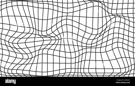 Checkered Background With Distorted Squares Abstract Banner With Distortion Chess Pattern