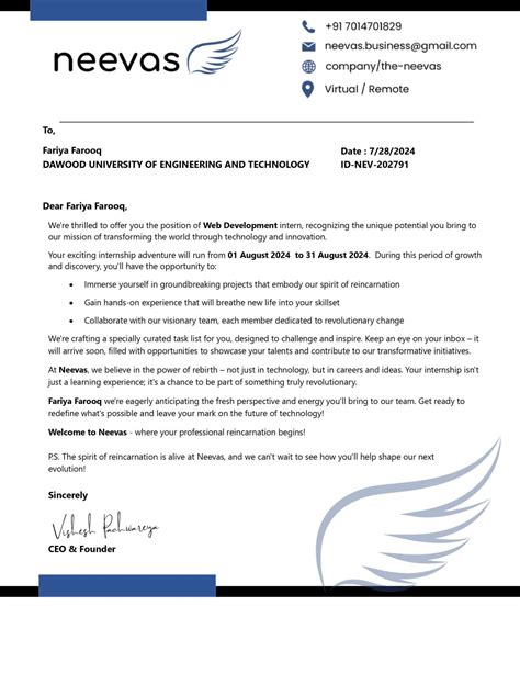 Fariya Farooq On Linkedin Internship Internship Webdevelopment