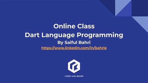 Fb Cwb Dart Language Programmingpdf Dart Flutter Sampai Jago Ppt