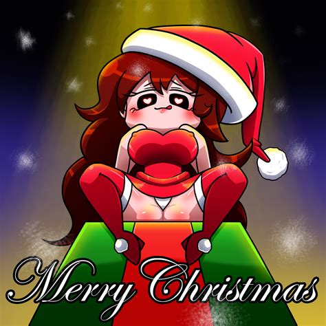Rule 34 Blush Breasts Brown Hair Christmas Erect Nipples Erect