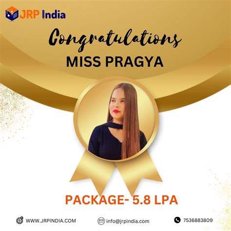 Sikha Jaiswal On Linkedin Congratulations Package Lpa Mnc Jrpindia Jrpindiaelearning