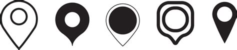 Pointer Map Vector Isolated Collection Of Solid Map Pointers Gps