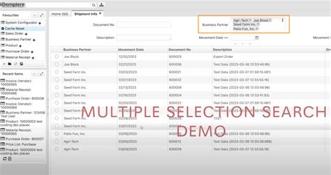 IDempiere S Info Windows Support Multiple Selection Lists Tables And