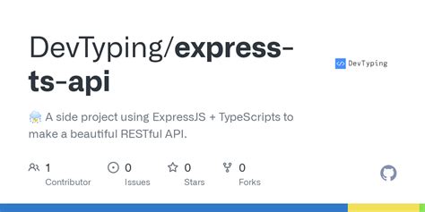 Github Devtypingexpress Ts Api ⛈ A Side Project Using Expressjs
