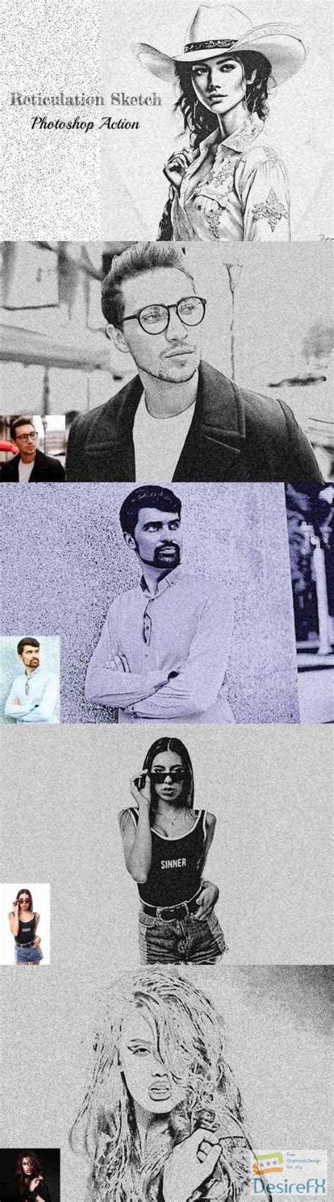 Download Reticulation Sketch Photoshop Action 92029681 Desirefxcom