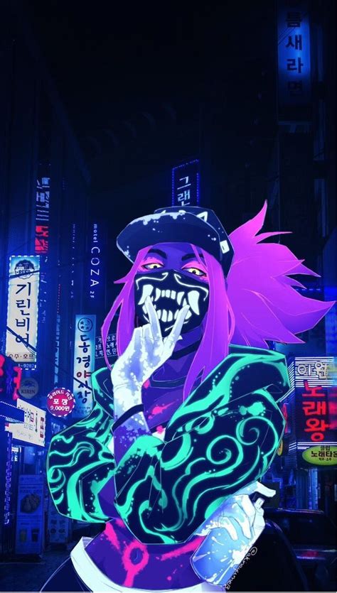 Kda Akali Neon Wallpaper Tons Of Awesome Kda Akali Neon Wallpapers To