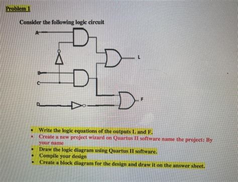 Solved Problem 1 Consider the following logic circuit A Å D Chegg com