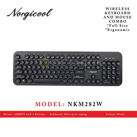 Norgicool Nkm282w Bk Combo Wl Keyboard Octagon Computer Superstore