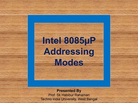 Addressing Modes Of 8085 Microprocessor Pptx Computing Technology And Computing