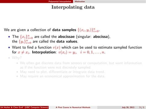 2 Polynomial Interpolation Ppt
