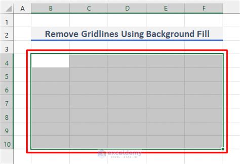 How To Remove Gridlines In Excel For Specific Cells 2 Quick Methods