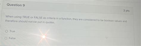 solved question 92 ﻿ptswhen using true or false as criteria
