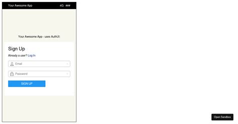 Authui Example With Login Component Source Code Codesandbox