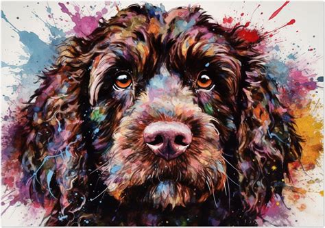 Chocolate Cockapoo Poster Print Watercolour Dog Art And Prints T