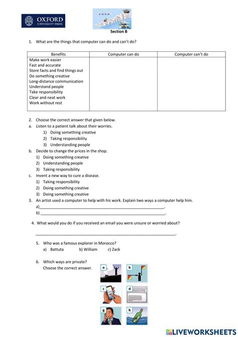 Grade 3 Computing Online Exercise For Live Worksheets