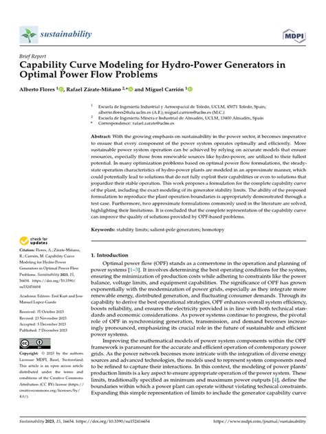 Capability Curve Modeling For Hydro Power Generato Pdf