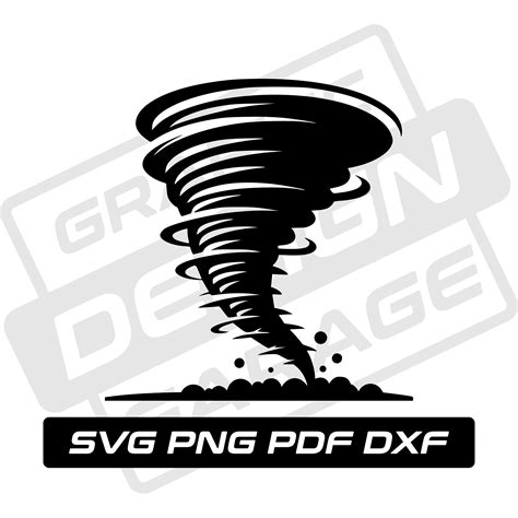 Tornado Svg Pdf Png Dxf Whirlwind Twister Commercial Use