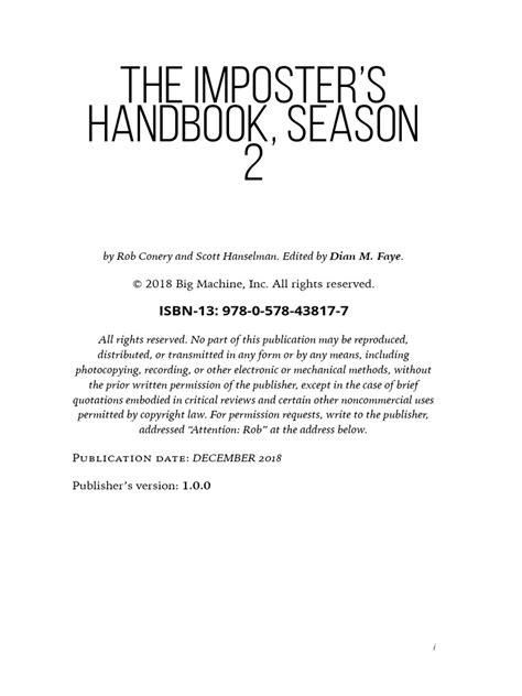 The Imposters Handbook Season 2 Rob Conery Scott Hanselman Pdf