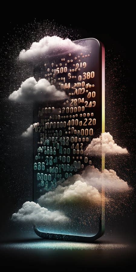 Cloud Computing Technology Concept Created With Generative Ai Technology Stock Illustration