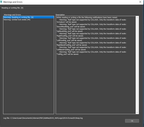 Exporting Rigged Model To Dae 3ds Max 2019 Autodesk Community