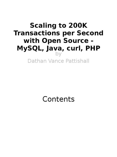 scaling to 200k transactions per second with open source mysql java