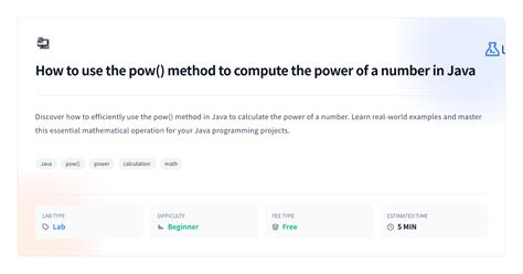 How To Use The Pow Method To Compute The Power Of A Number In Java