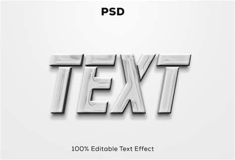 Premium Psd Text Chrome 3d Text Effect