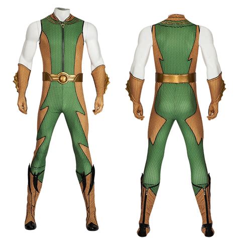 Traje De Cosplay De Tv The Deep Para Ni Os Mono Verde Con Cintur N