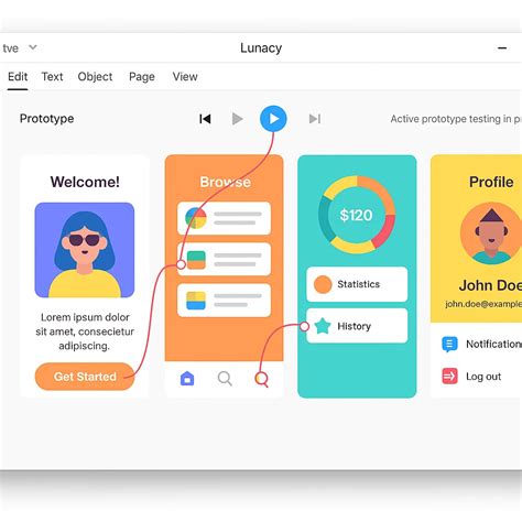 Rapid Prototyping Software Create Quick Prototypes With Lunacy