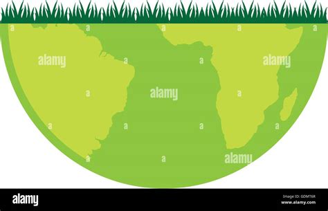 World Planet Grass Eco Icon Stock Vector Image And Art Alamy