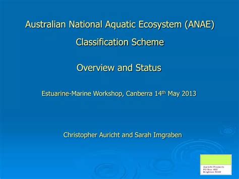Ppt Australian National Aquatic Ecosystem Anae Classification