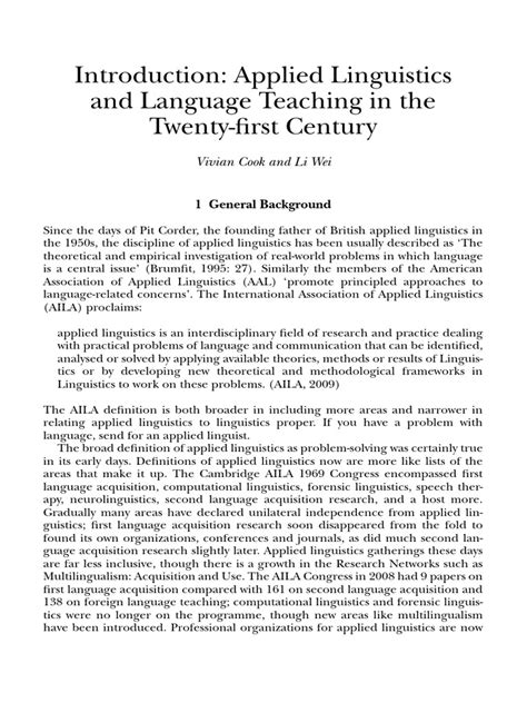 1a Introduction Applied Linguistics And Language Teaching In The 21st Century Download
