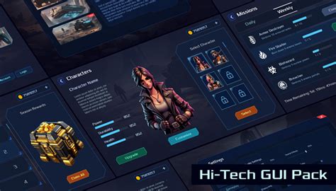 Hi Tech Gui Pack Gamedev Market