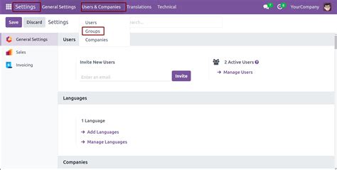 how to create security group and manage access rights in odoo 18