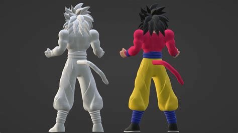 Goku Super Saiyan 4 Dragonball Gt 3d Model By Summerforce