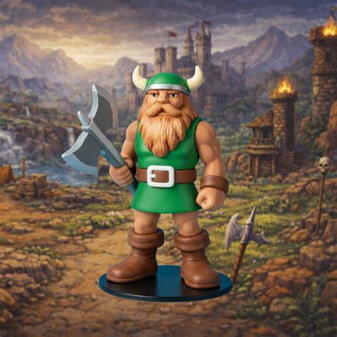 🪓 Gilius Thunderhead Golden Axe 3d Figure Infinity Disney Style