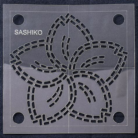 Sashiko Template 4 10cm Sakura Cherry Blossom Escape And Create