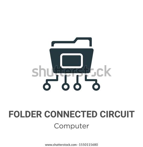 Folder Connected Circuit Vector Icon On Stock Vector Royalty Free 1550115680 Shutterstock