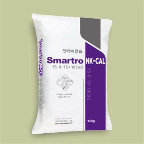 Nk Cal 엔케이칼슘 15kg 수용성 질소 가리 석회 관주 양액 관주용 유니칼슘 비료 스무날비료