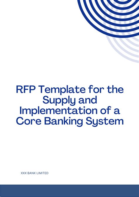 Rfp Template For The Supply And Implementation Of A Core Banking System Banking And Fintech