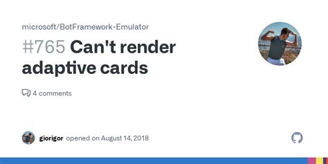 Can T Render Adaptive Cards Issue Microsoft BotFramework Emulator GitHub