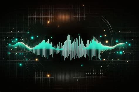 Premium Ai Image Abstract Sound Waves Music Waveform Cyberpunk Hud