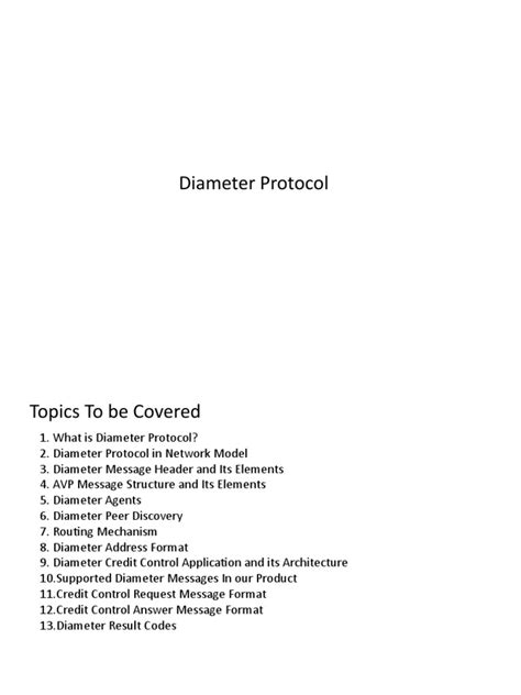 Diameter Protocol Pdf Information Technology Computer Mediated