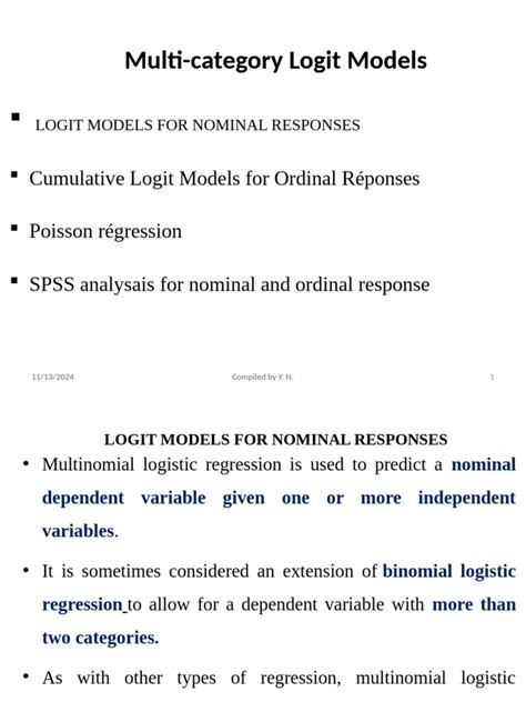 Multinomial And Ordinal Lr Possion1 Pdf Logistic Regression