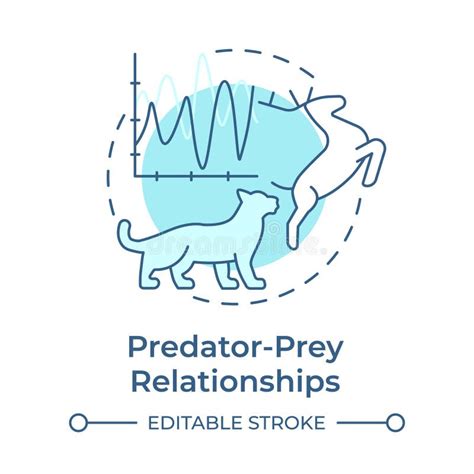 Predator Prey Relationships Soft Blue Concept Icon Stock Illustration Illustration Of Round