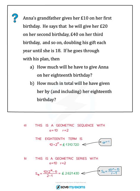 Modelling With Sequences Cambridge Cie As Maths Revision Notes 2022
