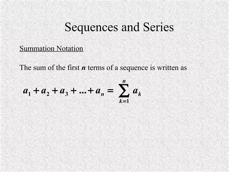 Sequences And Series Pps