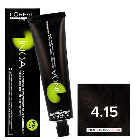 Купить L'Oreal Professionnel Inoa - Краска для волос Иноа 4.15 Шатен ...