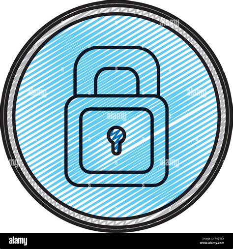 Doodle Security Padlock Protection Object Emblem Stock Vector Image And Art Alamy