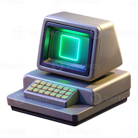 Wonderful Artistic A Vintage Computer Terminal Displaying 4k 57896858 Png